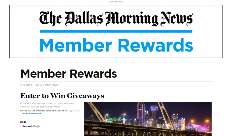 Where can I find a list of upcoming events from The Dallas Morning News ...